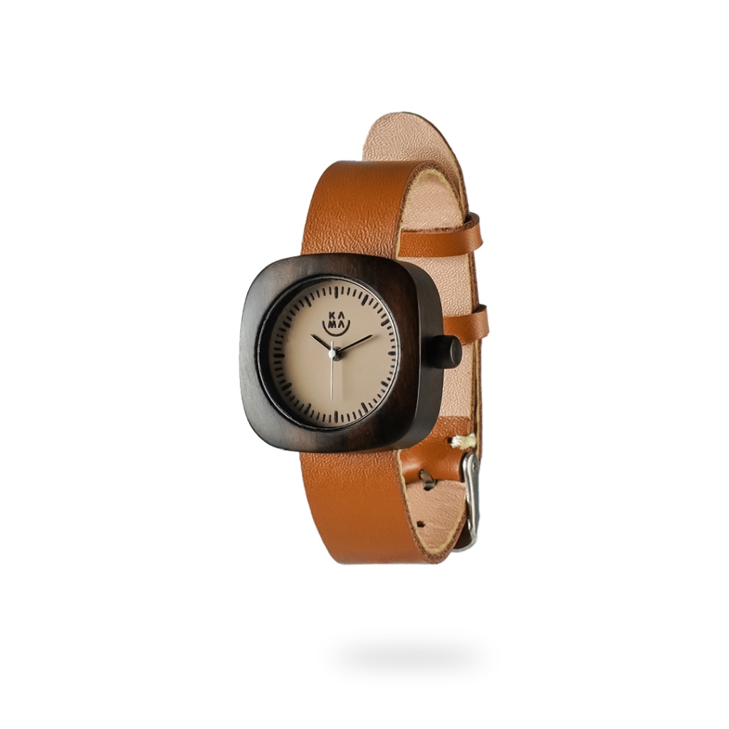 Jual Kama Watch Mini Classic Jam Tangan Kayu Sonokeling Dial Latte ...