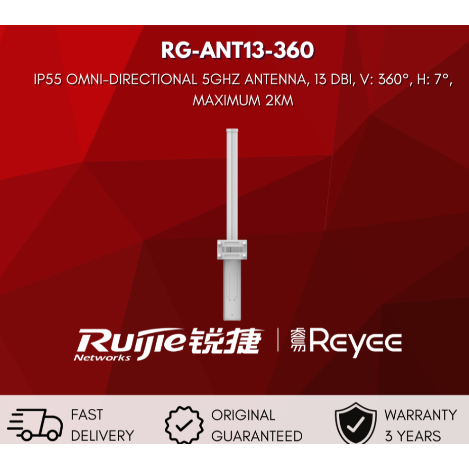 Jual RUIJIE REYEE RG-ANT13-360 IP55 Omni-Directional 5GHz Antenna 13DBI ...