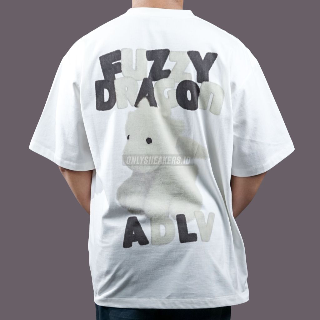 Jual ADLV FUZZY FONT DRAGON WHITE TEE (100% AUTHENTIC) | Shopee Indonesia