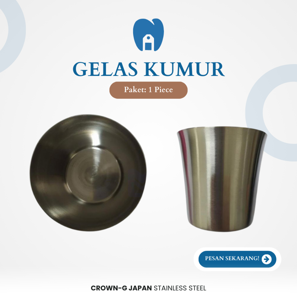 Jual Dental Gelas Kumur Stainless Crown-G | Shopee Indonesia