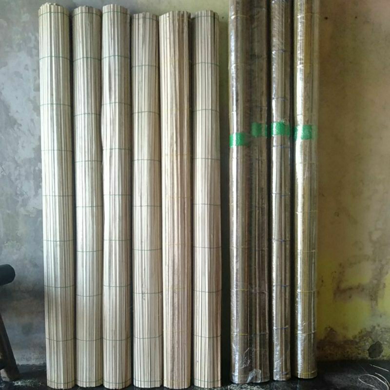 Jual tirai/keray kulit bambu sawit ukuran 1,5x2m +tali penggulung ...