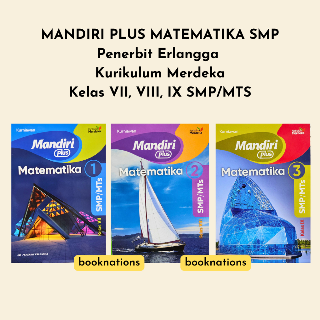 Jual Buku Soal MANDIRI PLUS MATEMATIKA SMP KELAS 7 8 9 Kurikulum Merdeka Penerbit Erlangga ...