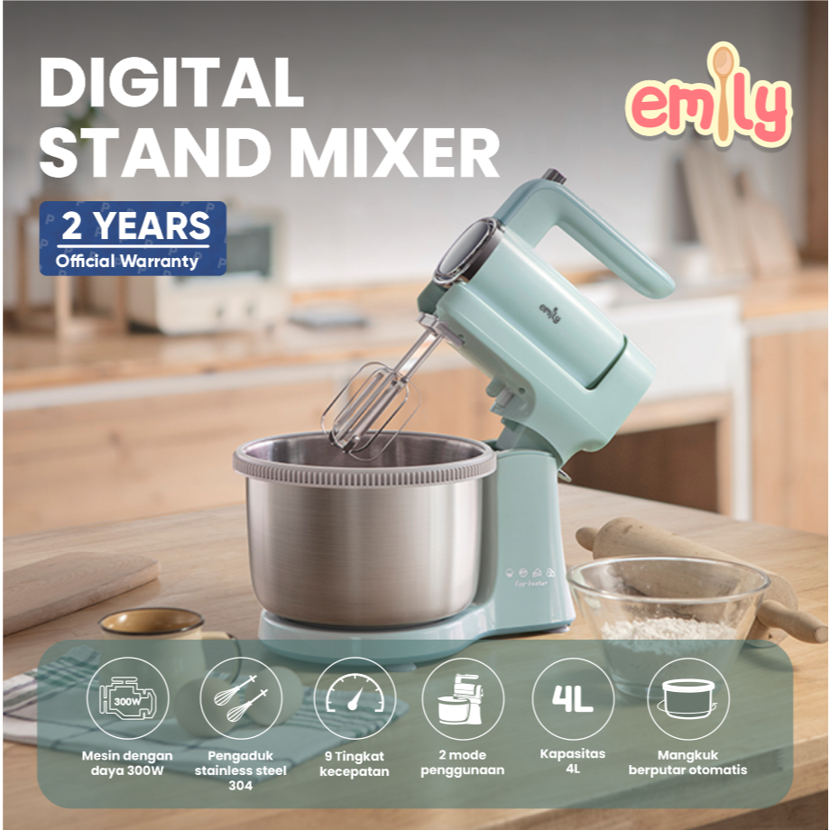 Jual EMILY Digital Stand Mixer 4L | Stand Mixer Multifungsi | Alat ...