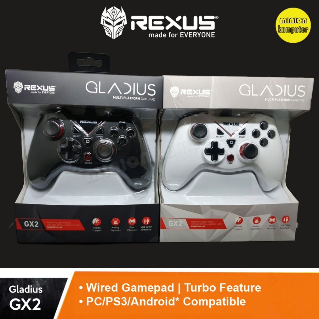 Jual Rexus Gladius GX2 Pro Stick Gaming Gamepad USB Joystick PC PS3 ...