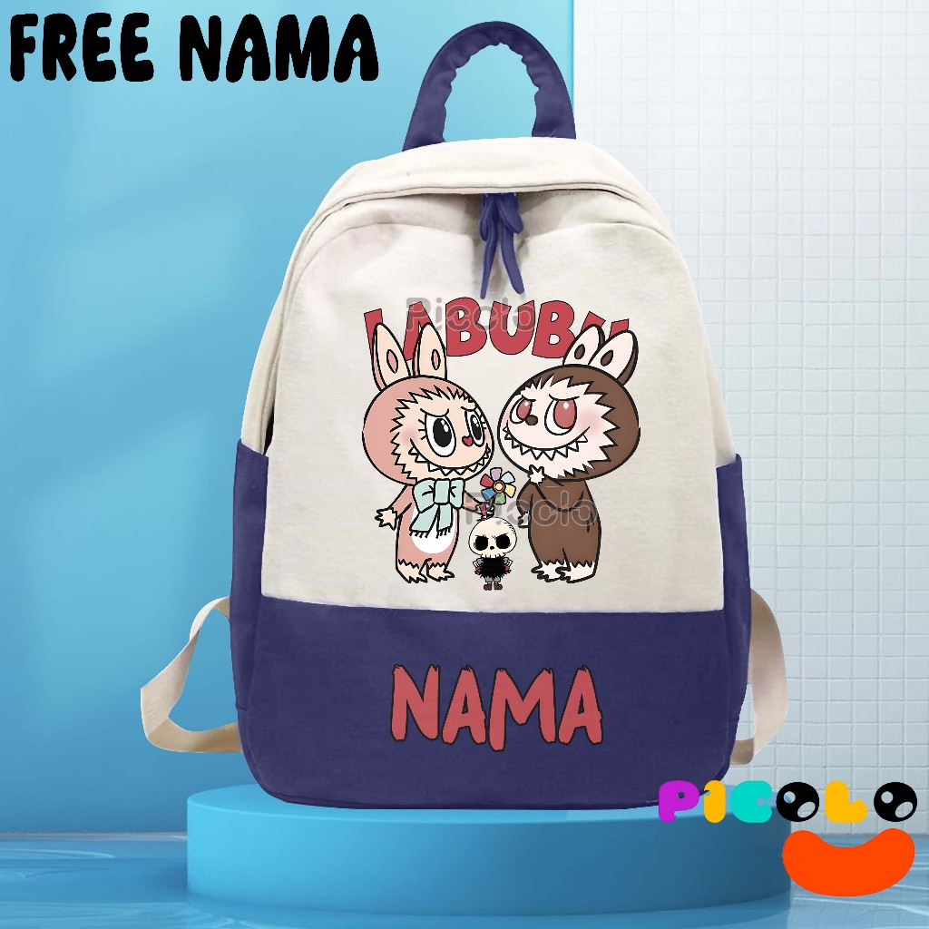 Jual TAS RANSEL BACKPACK ANAK SEKOLAH MOTIF LABUBU MAKARON UNISEX (FREE NAMA) | Shopee Indonesia