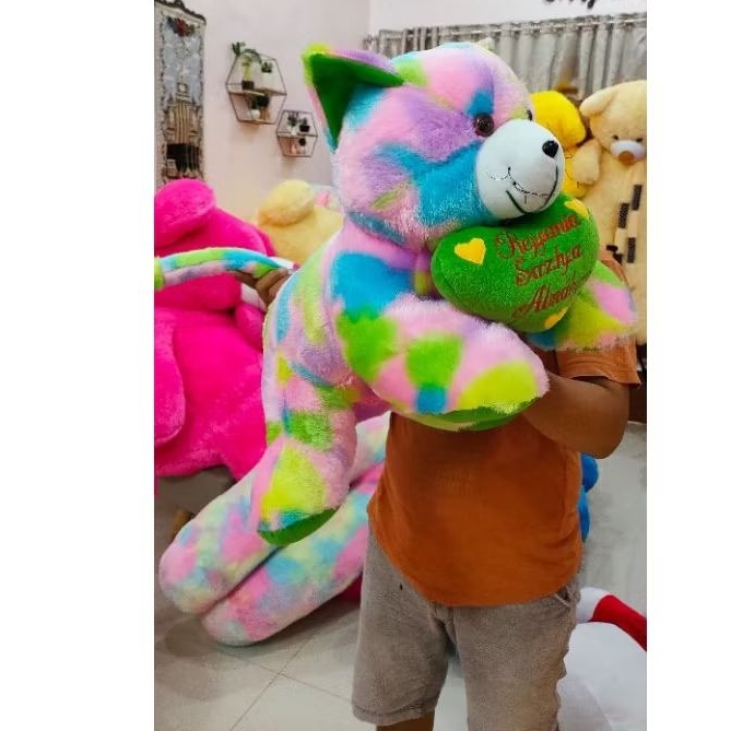 Jual BONEKA KUCING JUMBO 1METER LUCU, KUCING ESMERALDA PELANGI (KUCING ...