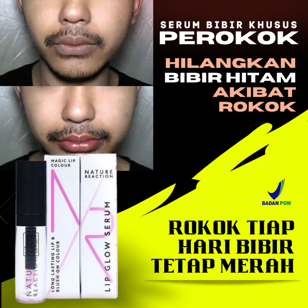 Jual Pencerah Bibir Pria Hitam Perokok NR Lip Glow Serum Nature ...