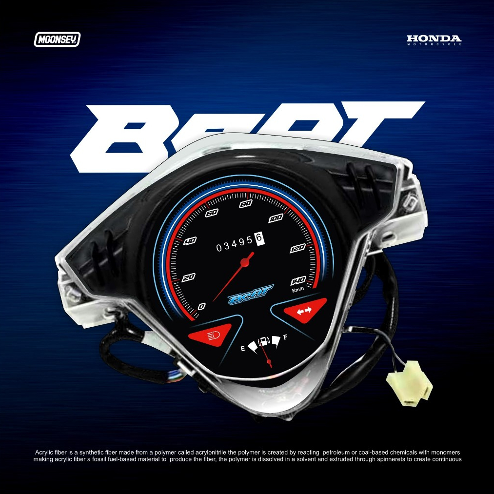Jual Papan Panel Speedometer Honda Beat Karbu ( PREMIUM LOGO BEAT BIRU ...