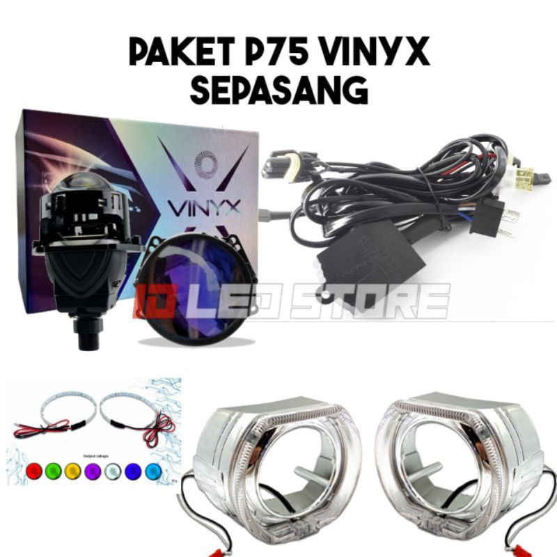 Jual Sepasang Paket Biled P75 Vinyx size 3 inch premium purple lens ...
