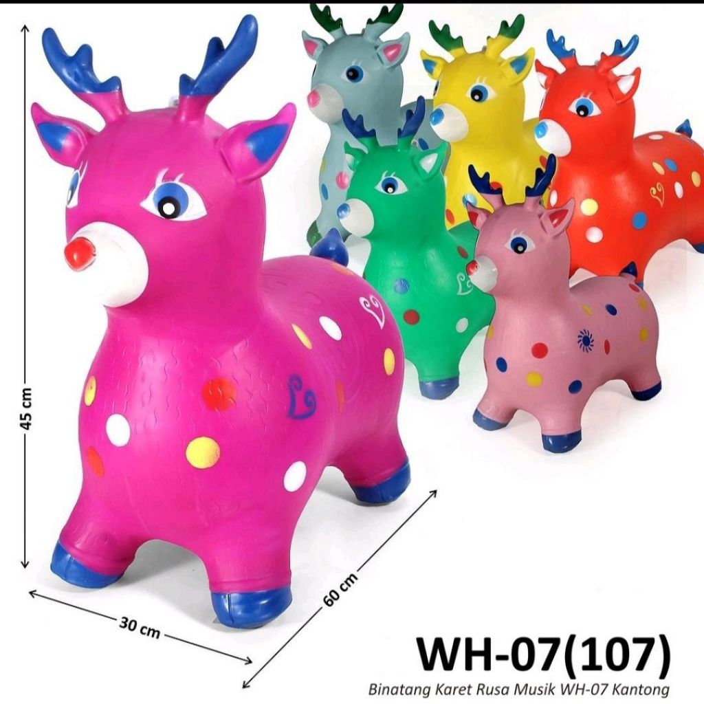Jual Animal Jumping musik/Kuda Kudaan Karet/mainan anak kuda karet ...