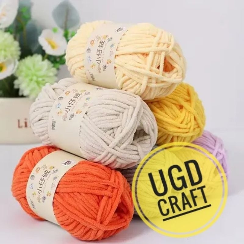 Jual Benang Rajut MINI Chenille Yarn 50gram | Shopee Indonesia