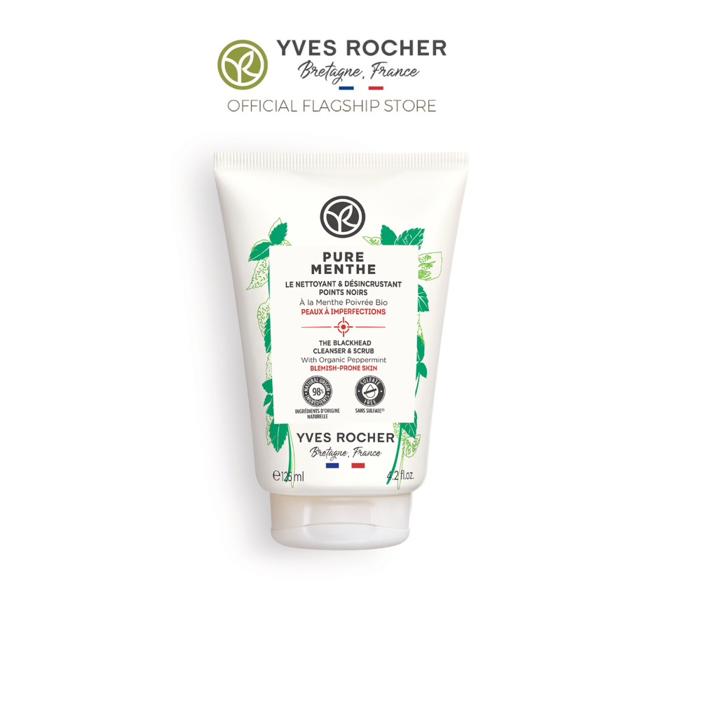 Jual Yves Rocher Pure Menthe The 3 in 1 Cleanser, Scrub & Blackheads ...