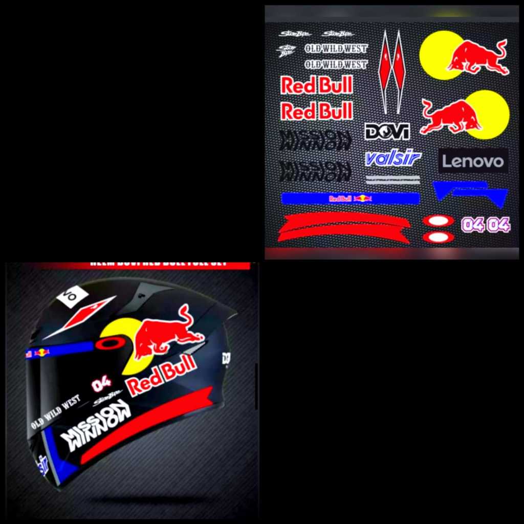 Jual Sticker Helm/Sticker Cutting Variasi Helm Half Face full Face ...