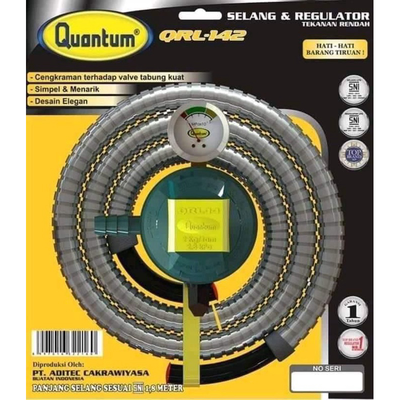 Jual Paket Selang Regulator Gas Quantum QRL-042Plus / QRL-042 Plus ...