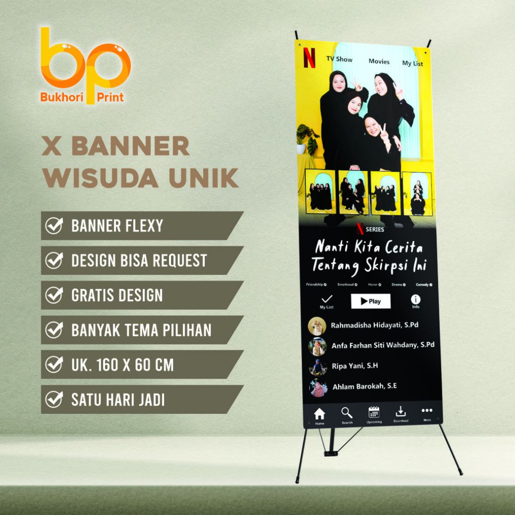 Jual SPANDUK X BANNER WISUDA UNIK + KAKI 2 | Shopee Indonesia