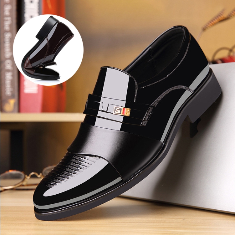 Jual Sepatu Pantofel Pria Sepatu Hitam Formal Sepatu Kulit Pria import ...