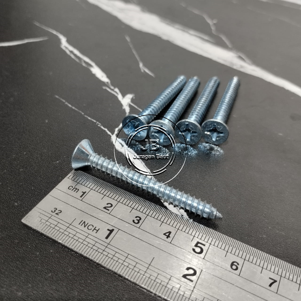 Jual SEKRUP FH FAB 12X2 PANJANG 5CM SKRUP F+AB TAPPING TAPING SCREW 12 X 2 5 CM OBENG PLUS DATAR ...