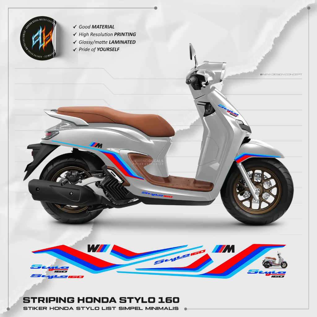 Jual STRIPING HONDA STYLO LIST MINIMALIS / STIKER STYLO 150 GRAFIS ...