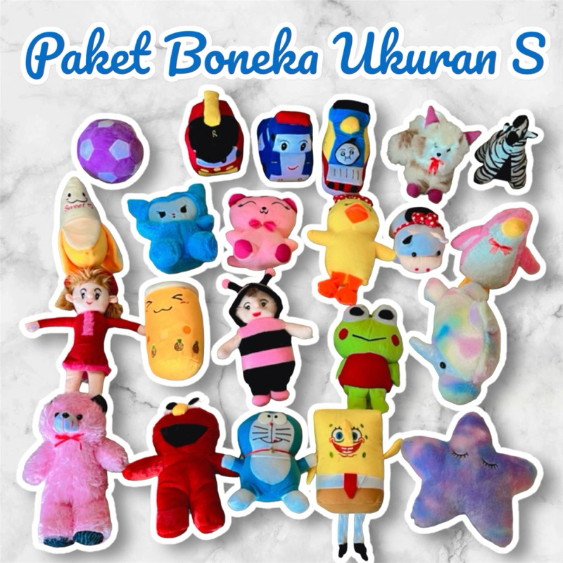 Jual BONEKA PAKET UK S 108K GET 9 PCS TERLARIS !!! / Boneka animals ...