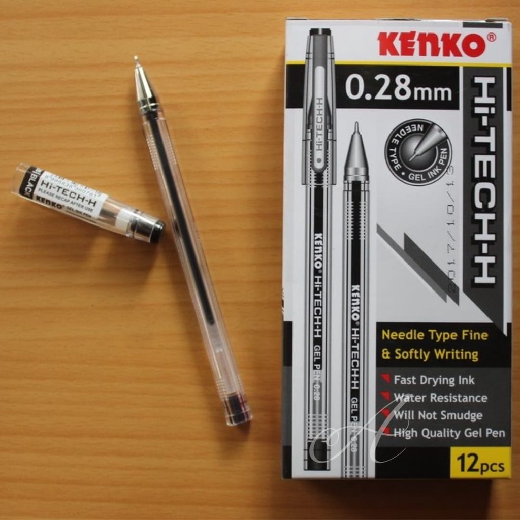 Jual pulpen hitech kenko hitam / ball pen kenko hitech / pena hitech ...