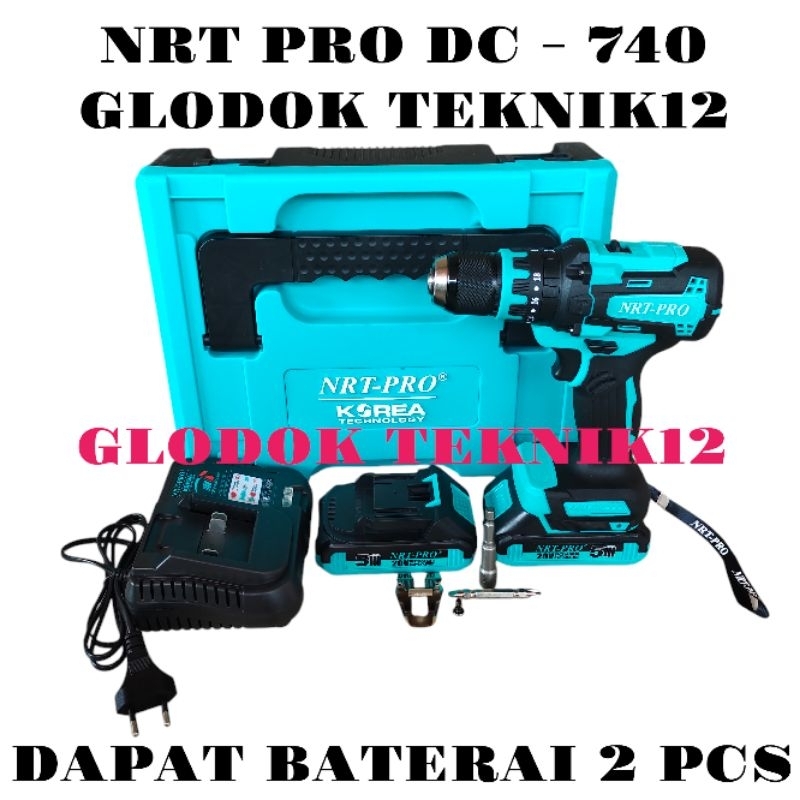 Jual MESIN BOR CORDLESS NRT PRO DC 740 / IMPACT DRILL NRT PRO DC740 ...