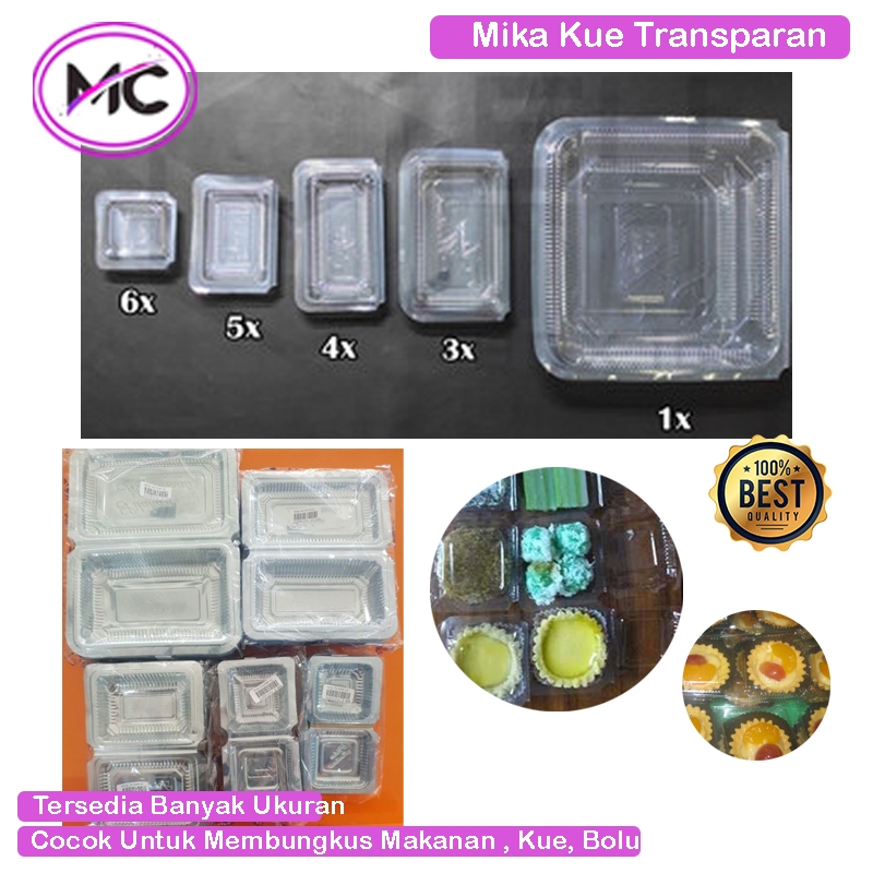 Jual Mika Plastik Makanan A7 A6 A5 A4 Box Kotak Mika Kue Ukuran Kecil ...