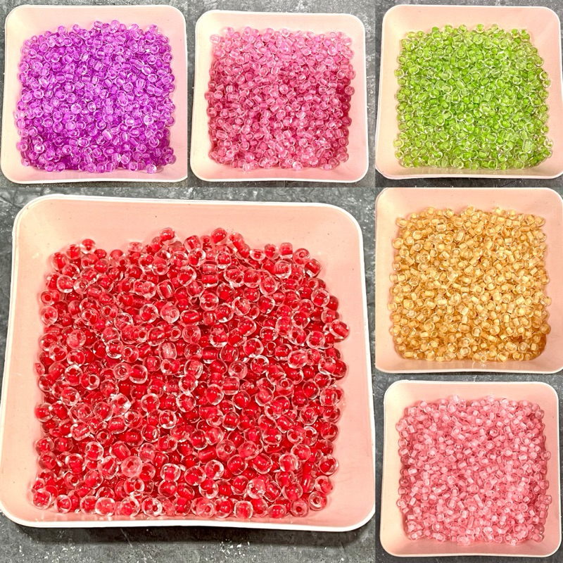 Jual Manik Mote pasir kaca isi Manik kristal 4mm/6o - Manik pasir Payet ...