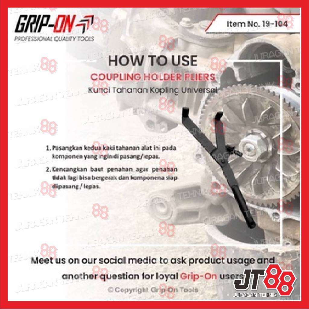 Jual GRIP-ON COUPLING HOLDER GRIP ON 19-104 | Shopee Indonesia