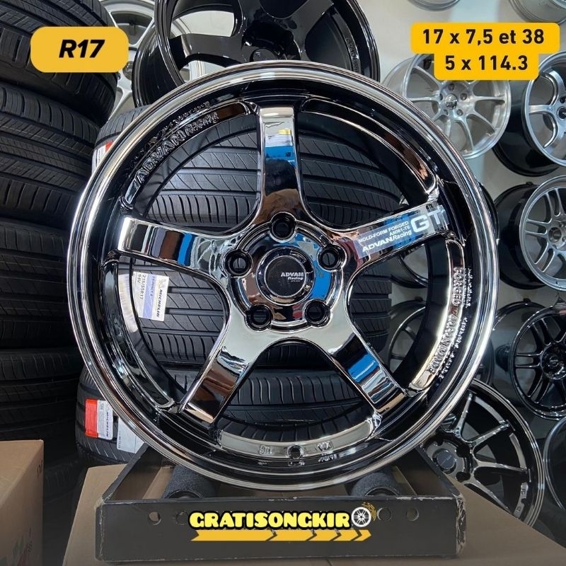 Jual Velg mobil racing R17 ADVAN GT FLOW FORMING LEBAR 7,5 velg mobil ring 17 velg racing mobil ...