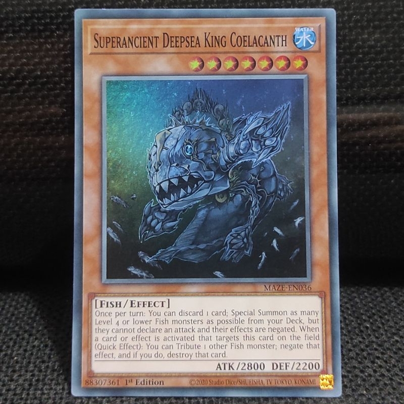 Jual Kartu Yugioh TCG Superancient Deepsea King Coelacanth Super Rare ...