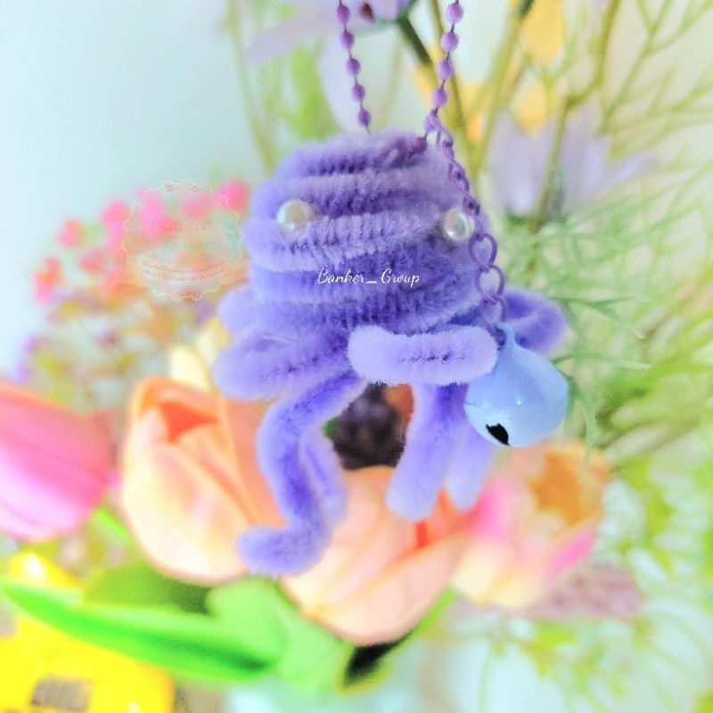 Jual Keychain Pipe Cleaner Jellyfish | gantungan kunci kawat bulu ubur ...