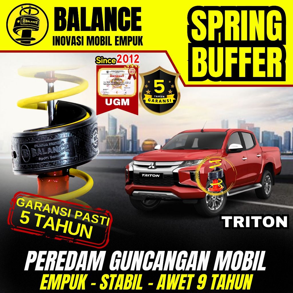 Jual BALANCE Damper Spring Buffer Khusus TRITON , GARANSI 5 Tahun Bersertifikat UGM . Peredam ...