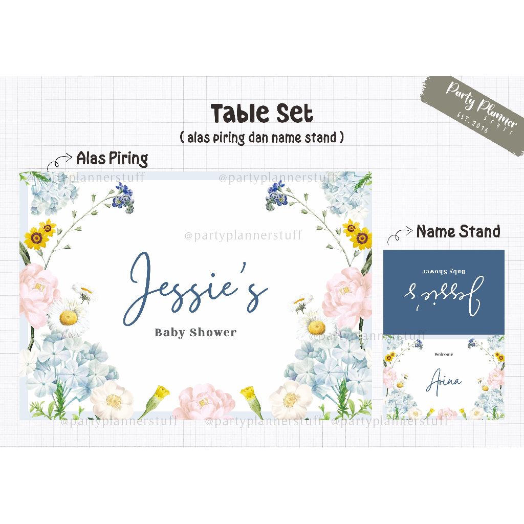 Jual Table set baby shower / table set bridal shower / table set ...
