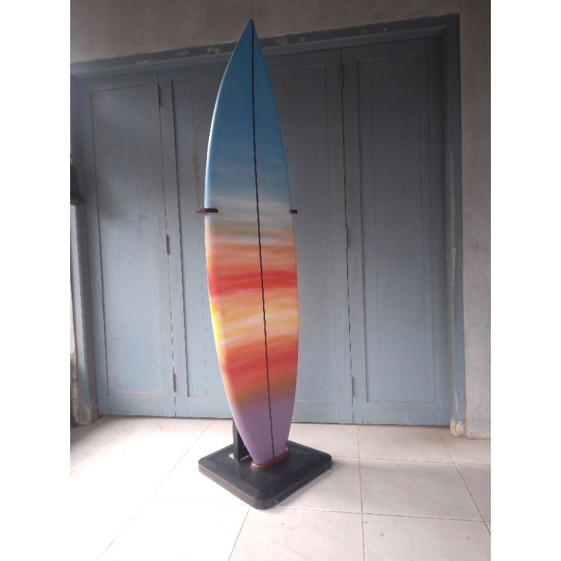 Jual surf board custom - signboard surfing - papan surfing kayu ...