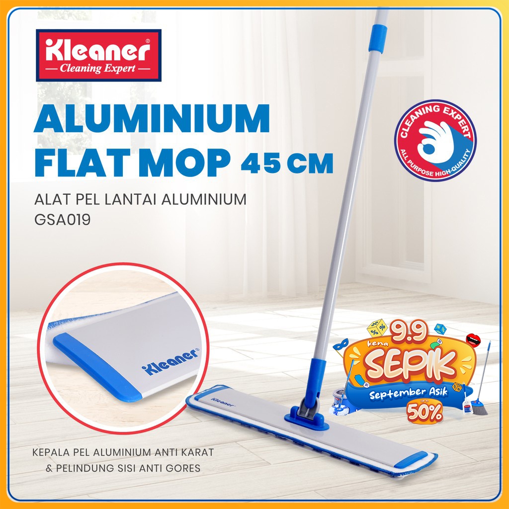 Jual Kleaner Alat Pel 45 Cm Aluminium Flat Mop Pembersih Lantai GSA019 ...