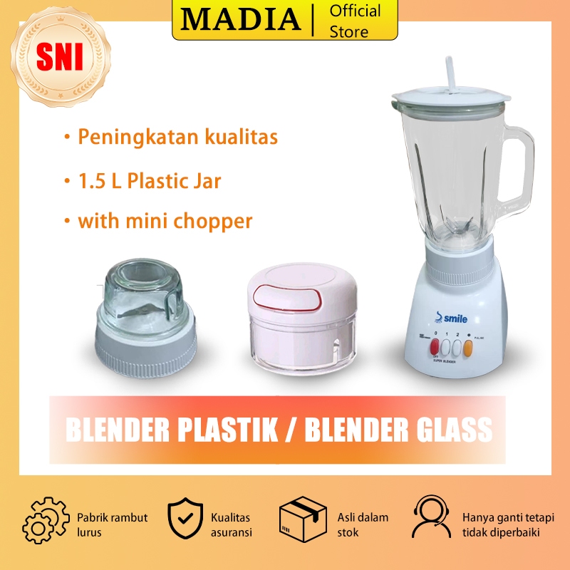 Jual Madia Blender 2-in-1 Mixer Plastik Watt Rendah Mixer Kaca Dilengkapi dengan Pisau Stainless ...