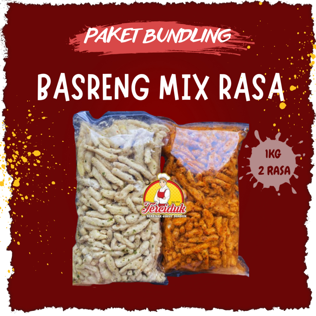 Jual Basreng Stik 1kg Dapat 2 (Original 500g dan Pedas 500g) - GS ...