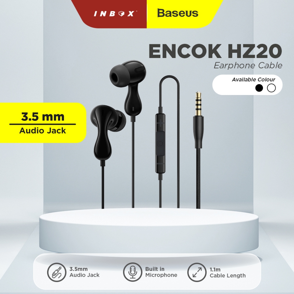 Jual Baseus Encok HZ20 Headset Handsfree Encok Jack 3.5mm Wired ...