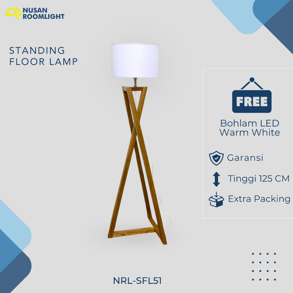 Jual Nusan Roomlight Lampu Lantai Berdiri Standing Floor Lamp Lighting Ruangan Minimalis NRL ...