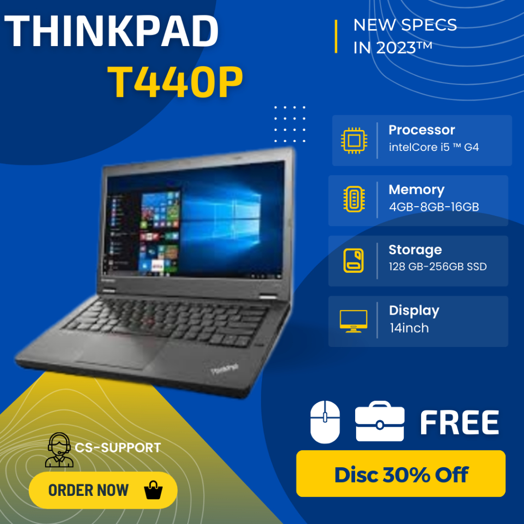 Jual Laptop Lenovo Thinkpad T440P Core i5 Ram 8GB Ssd 256GB MURAH/BERGARANSI/ORIGINAL | Shopee ...