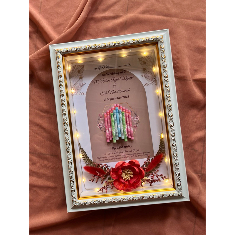 Jual Frame Mahar 3D | Bingkai Mahar Pernikahan | Shopee Indonesia