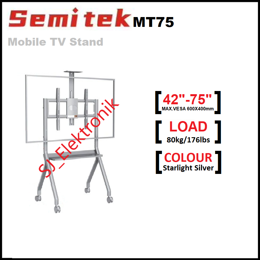 Jual Braket TV Led Lcd Standing Floor SEMITEK MT75 42-75 Inch | Shopee ...