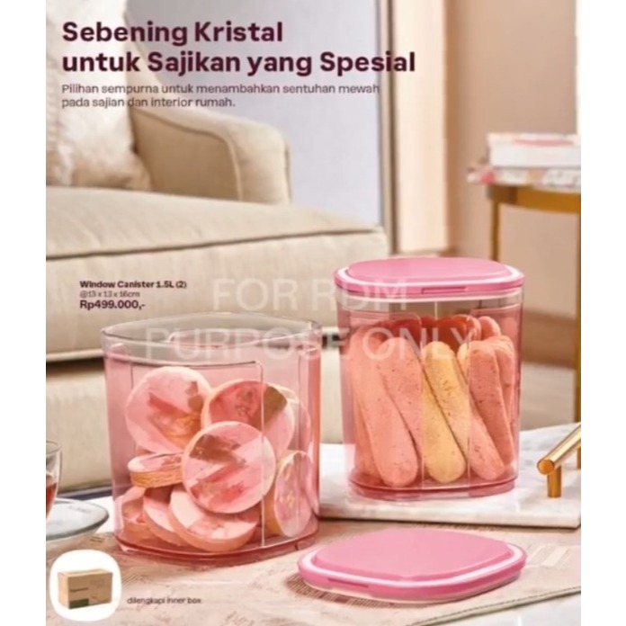 Jual Tupperware Window Canister 700mL Toples Kue Makanan | Shopee Indonesia