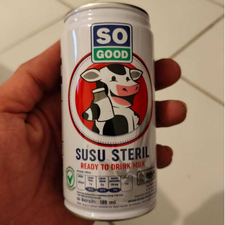 Jual So Good Susu Sapi Steril Kaleng / Can 189ml / Susu Segar / Susu ...