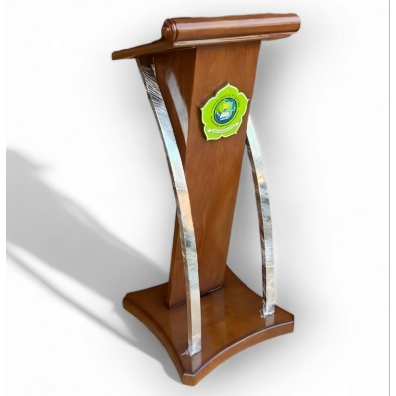 Jual [FREE LOGO] MEJA MIMBAR PODIUM PIDATO MINIMALIS KAYU JATI ...