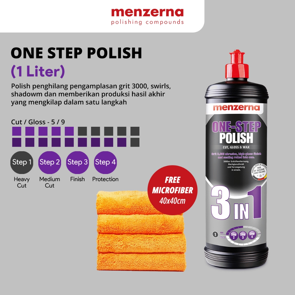 Jual MENZERNA One Step Polish 3 in 1 All in One 1000ml Kompon Sealant ...
