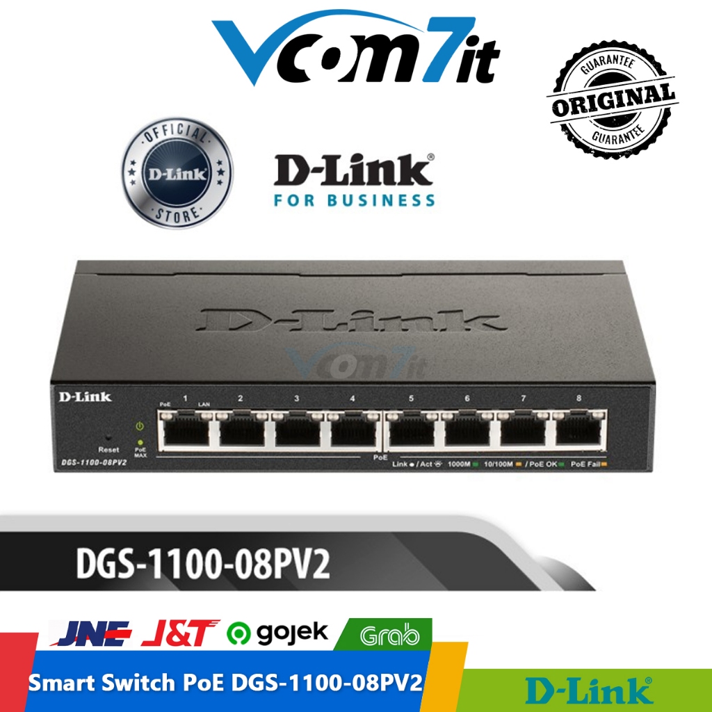 Jual D-Link DGS-1100-08PV2 8-port Gigabit Smart Managed PoE Switch Hub ...