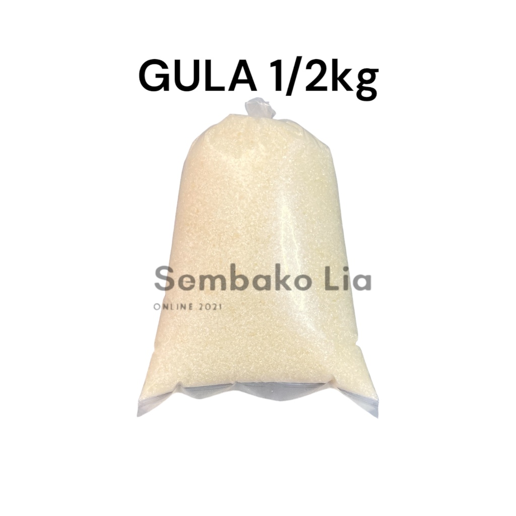 Jual Gula Pasir Curah Kemasan Setengah Kilo 1/2kg | Shopee Indonesia