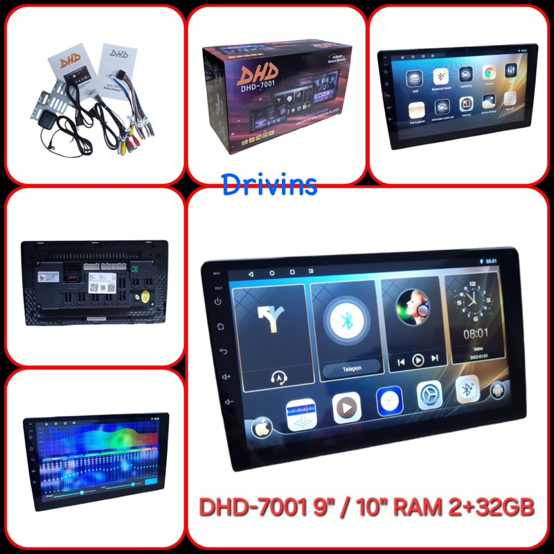 Jual Head Unit Double Din Android Dhd-7001 9” / 10” Inch Ram 2+32GB ...