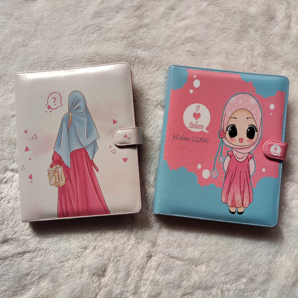 Jual Binder Motif Hijaber Ukuran A5 20ring Dan B5 26ring Bahan Kulit ...